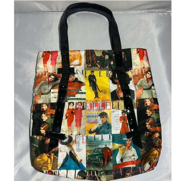 Elle | Bags | Elle Magazine Cover Print Vintage Style Tote Bag Fashion ...
